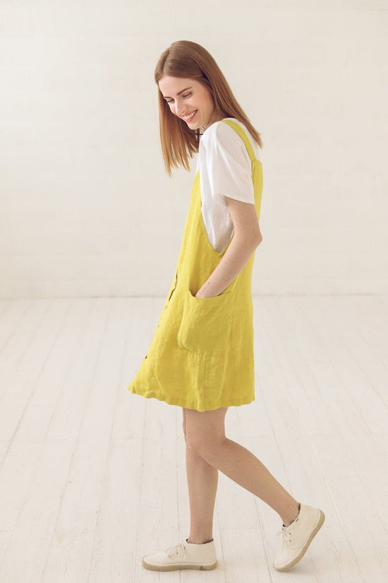 Linen Pinafore Slip Dress – Old Linen Mill