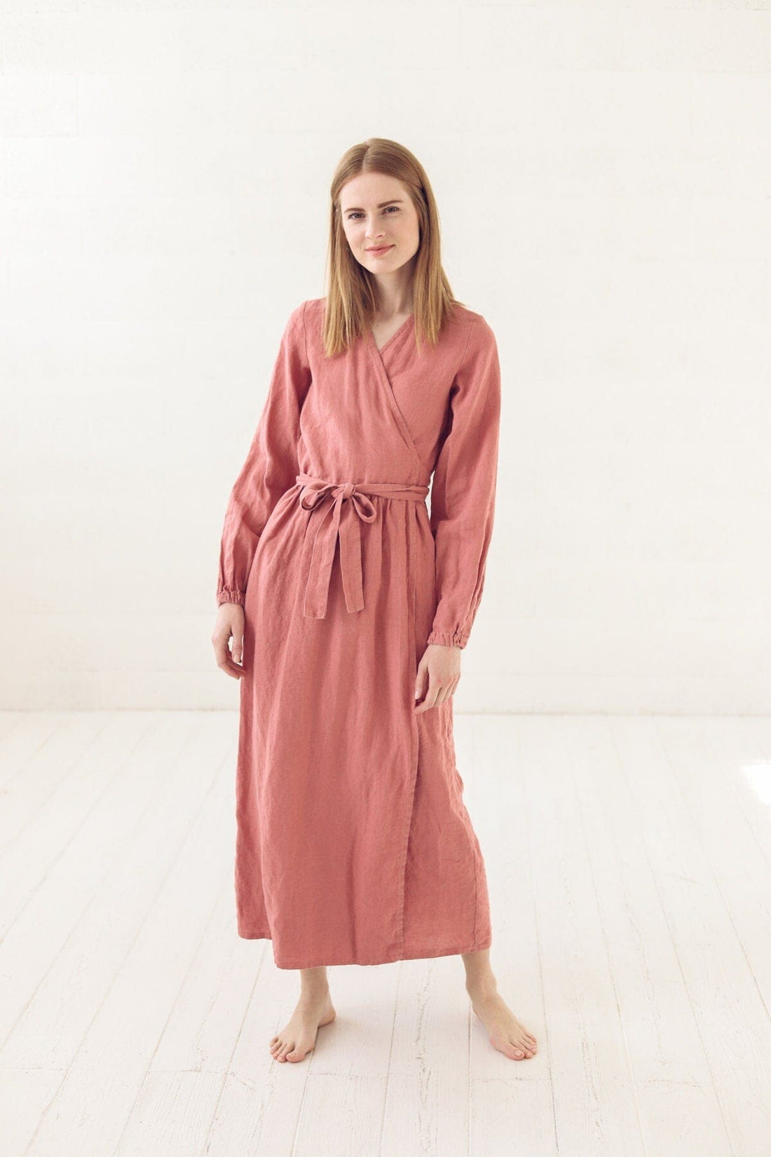 Maxi Linen Wrap Dress – Old Linen Mill
