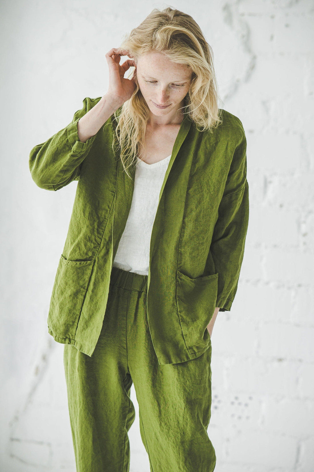 Minimalist Linen Cardigan for Women – Old Linen Mill
