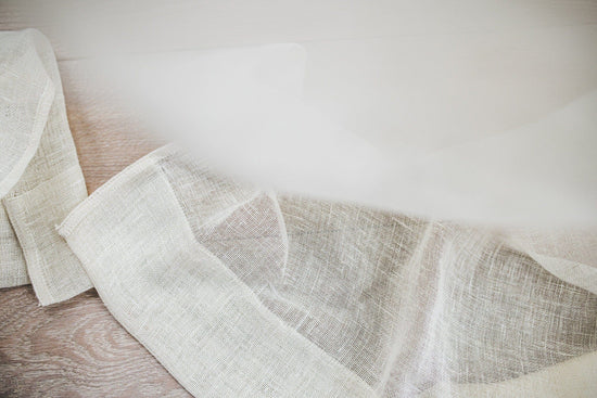 Linen See-Through Day Curtain with Crown Rod Pocket – Old Linen Mill