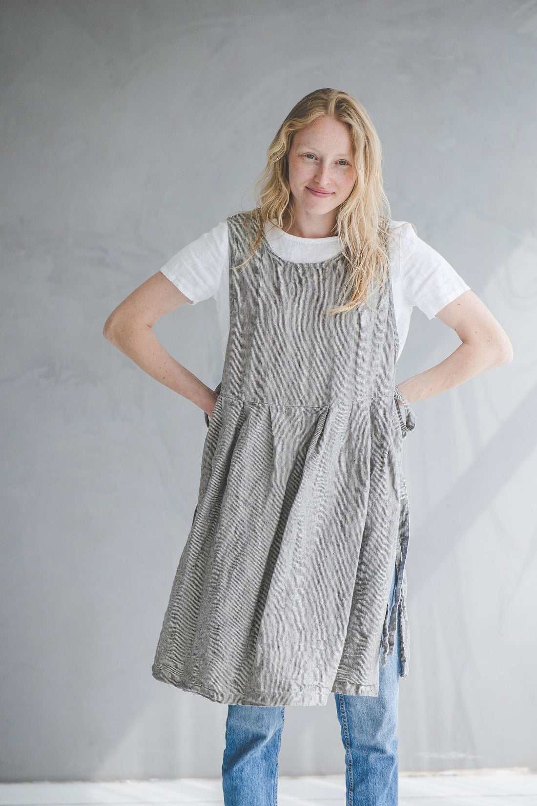 Striped Pinafore Apron Dress – Old Linen Mill