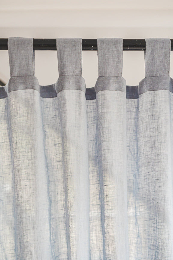 Linen See-Through Day Curtain with Tab Top – Old Linen Mill